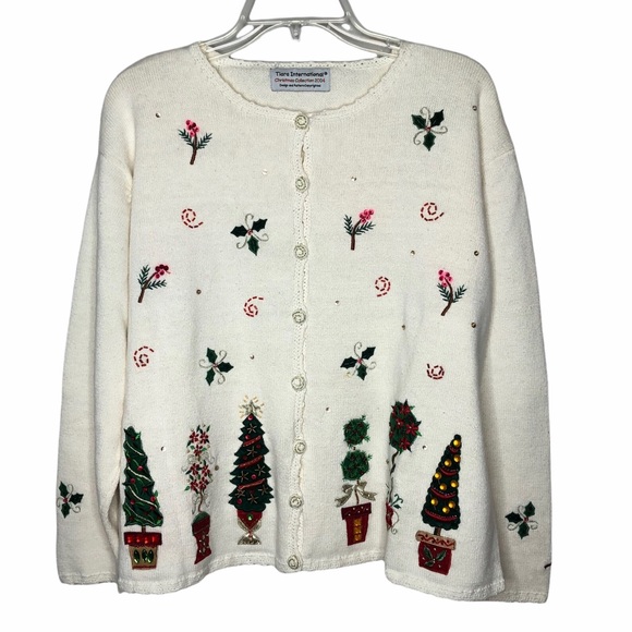 Tiara International | Sweaters | Vintage Tiara International Cream ...